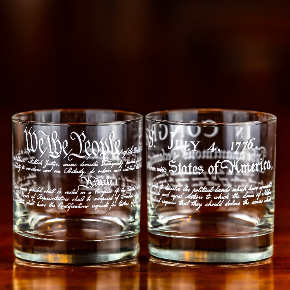 Constitution Rocks Glass | Declaration of Independence Gift ...